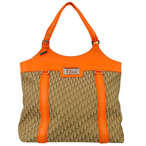 Dior | Bags | Christian Dior 205 Orange Street Chic Tote Handbag 98823 ...